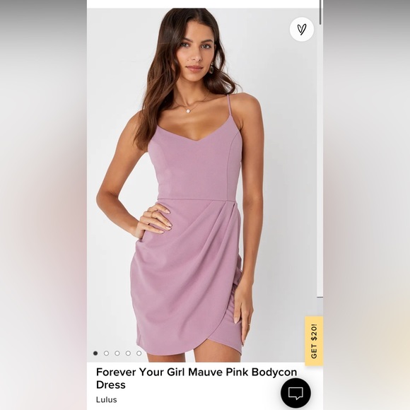 Lulus | Dresses | Mauve Pink Lulu Wrap Dress | Poshmark